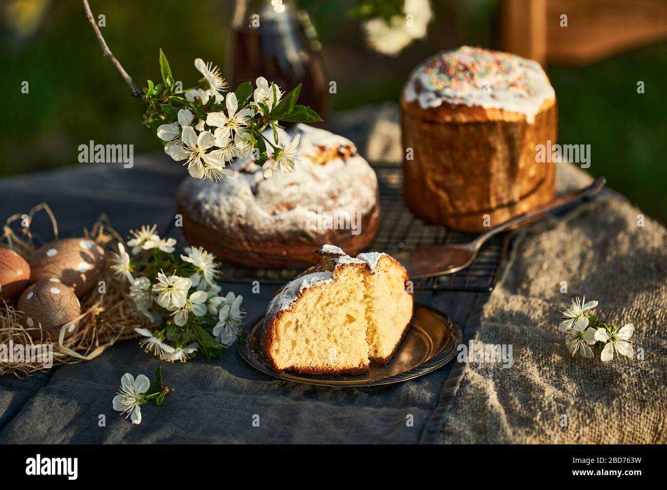 Traditional russian Easter cottage cheese dessert. Orthodox paskha ...