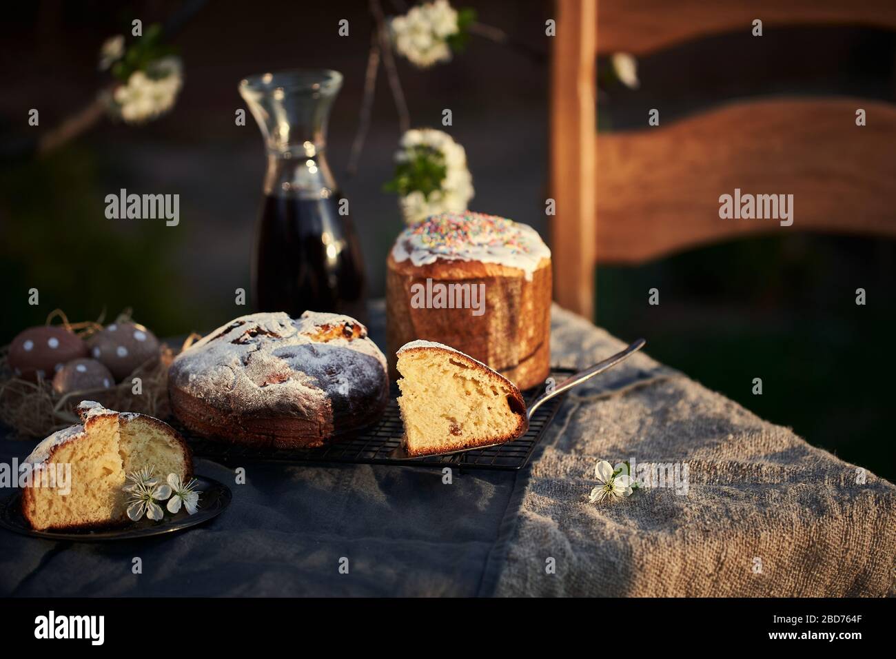 Traditional russian Easter cottage cheese dessert. Orthodox paskha ...