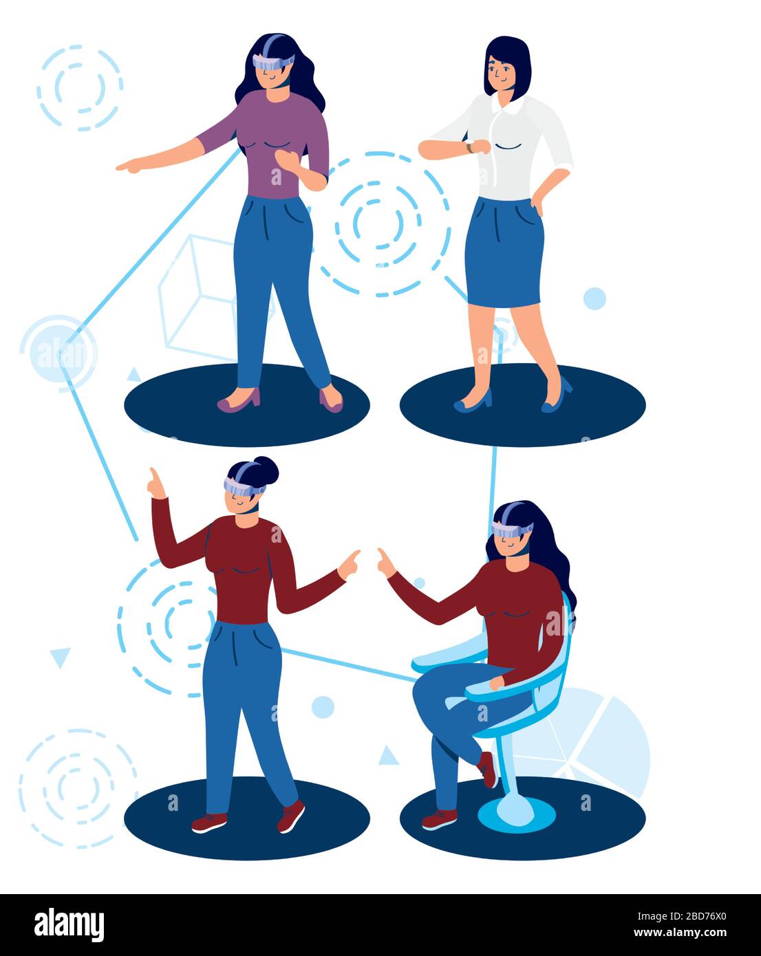 people using augmented reality technology Stock Vector Image & Art - Alamy