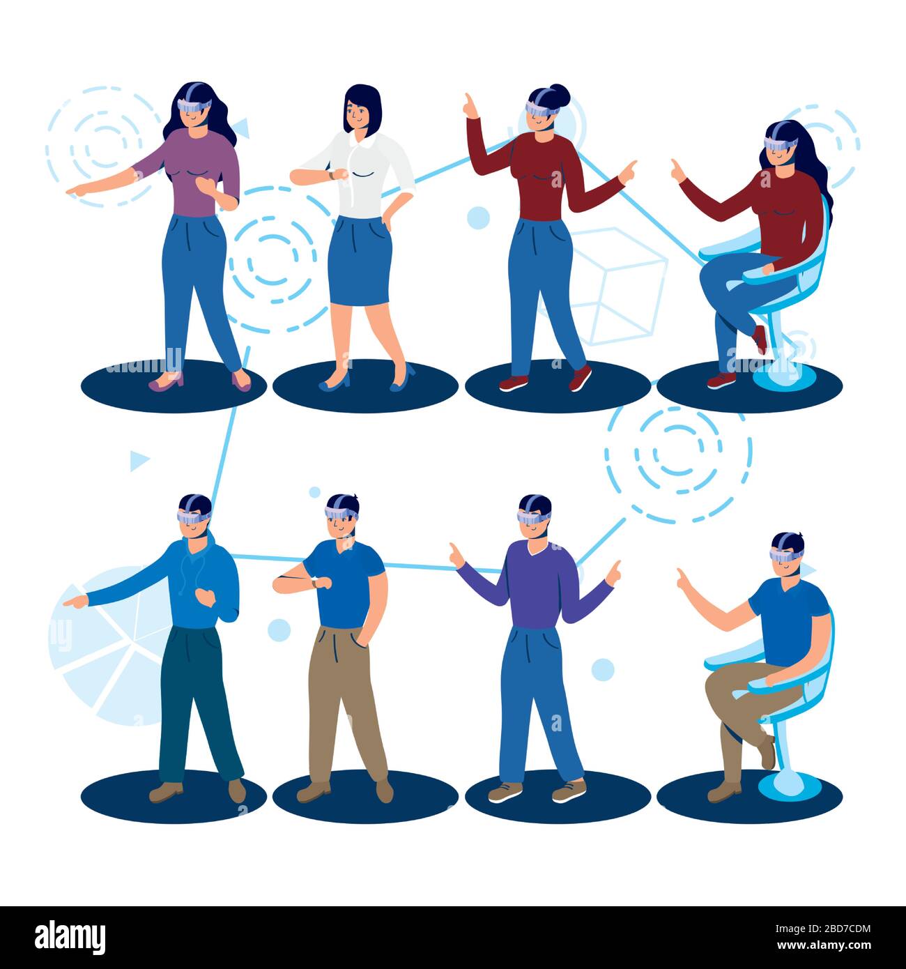 people using augmented reality technology Stock Vector Image & Art - Alamy