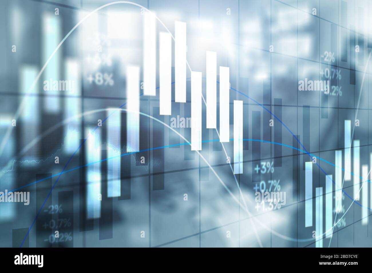 Stock exchange background. Abstract finance wallpaper. Blurred Traders ...
