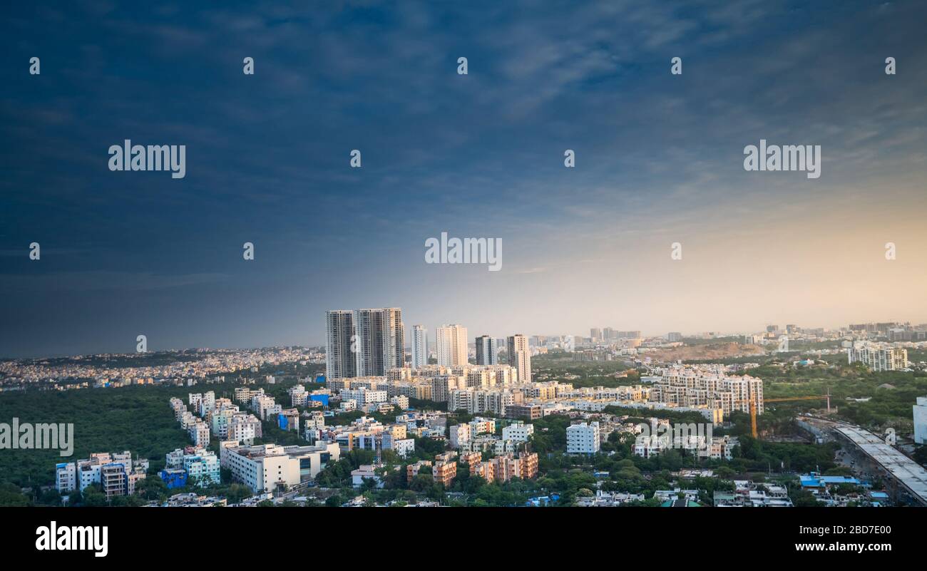 Hyderabad city buildings and skyline in India Stock Photo - Alamy