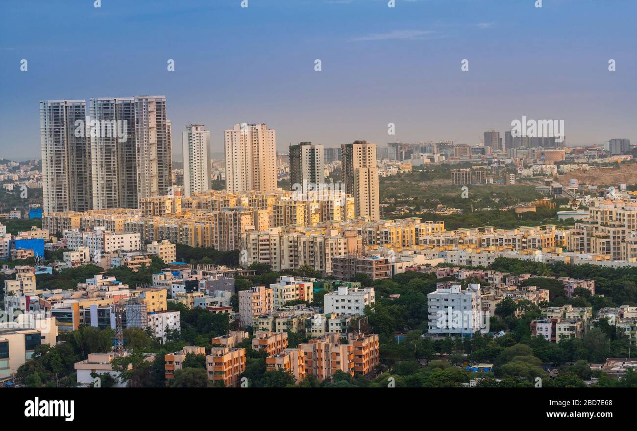 Hyderabad city buildings and skyline in India Stock Photo - Alamy