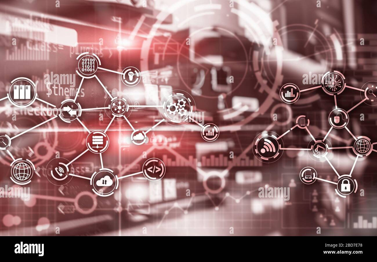 Server room IOT communication Smart industry internet of things concept ...