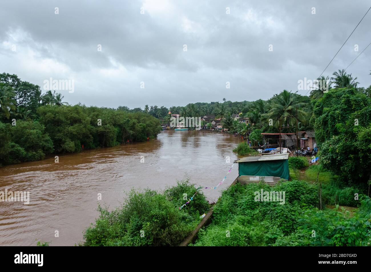 View of the Cumbarjua Canal where the Sangodd (Boat Festival) is ...