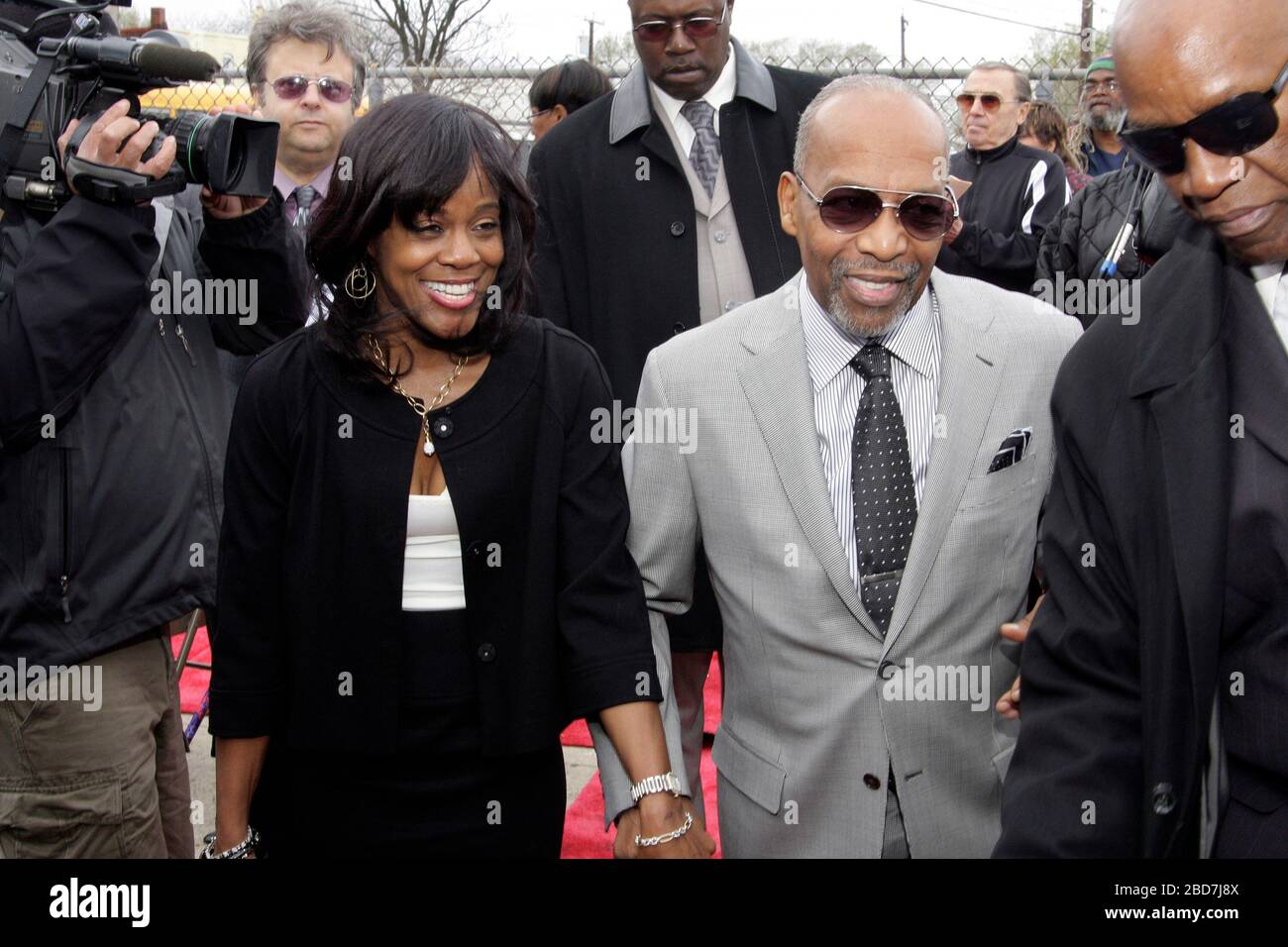 Leon Huff and wife Regina pictured at the street naming ceremony for ...