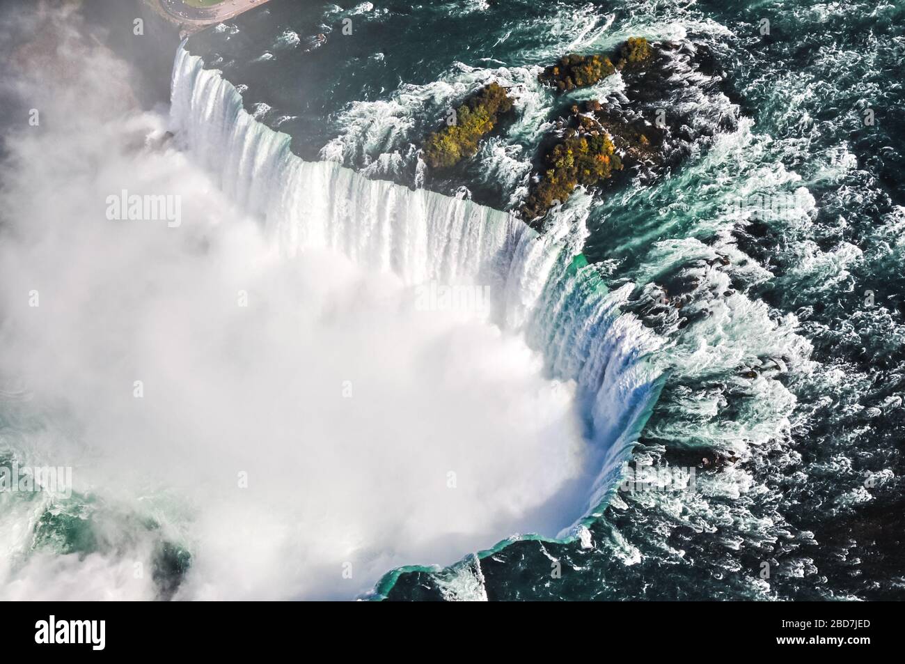 Niagara waterfall from above, Aerial view of Niagara waterfall Stock ...