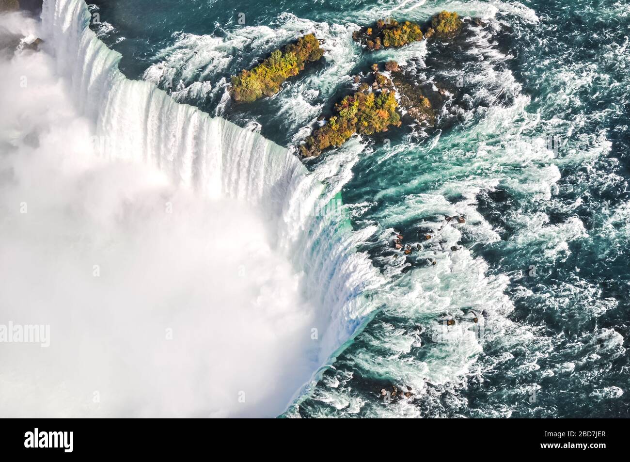 Niagara waterfall from above, Aerial view of Niagara waterfall Stock ...
