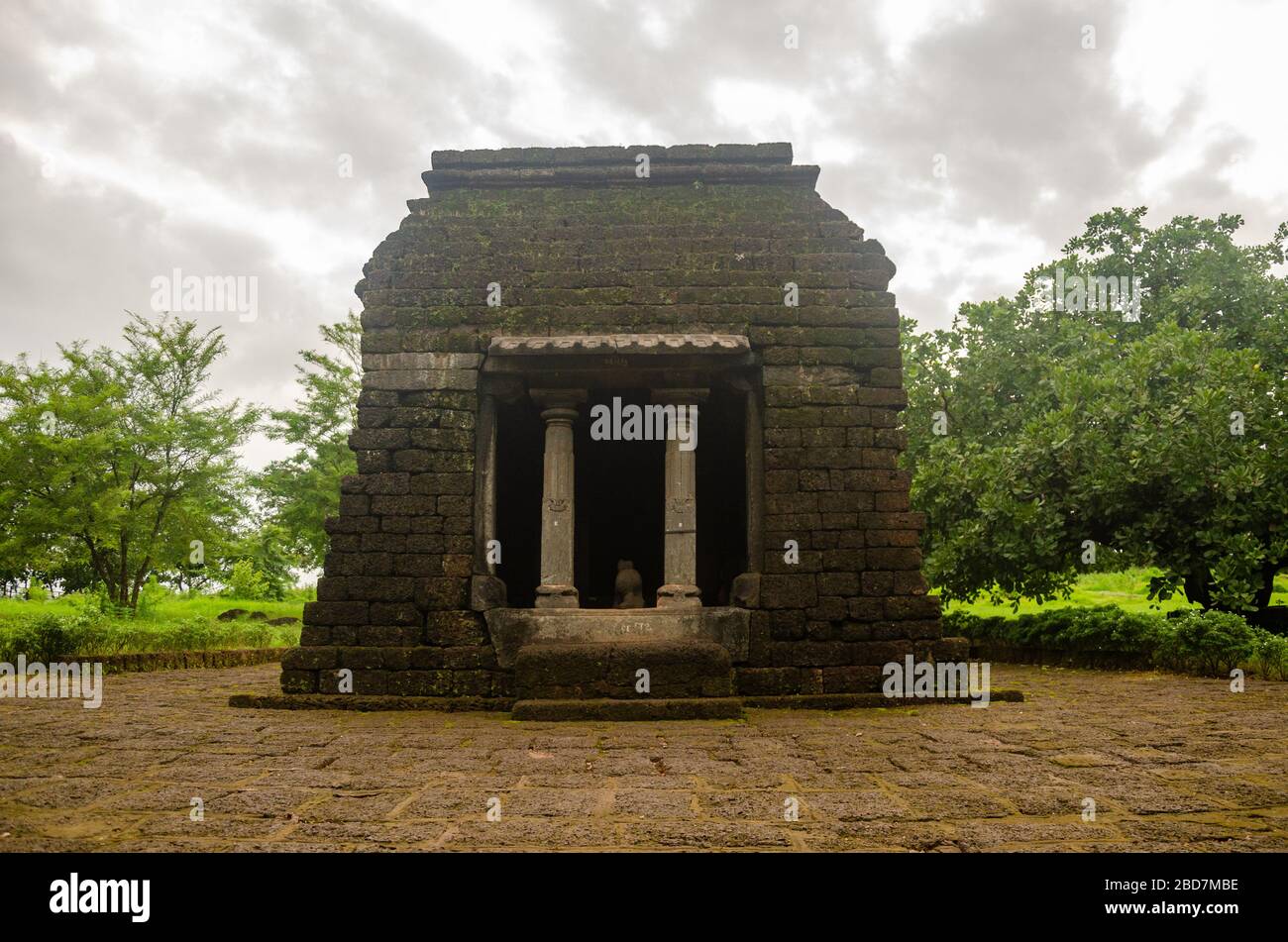 Mahadev Temple at Kurdi. The temple was translocated brick by brick ...