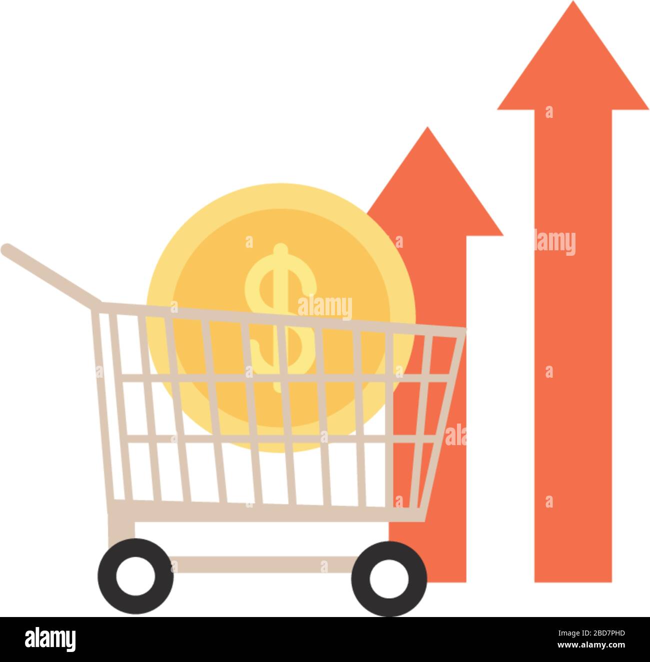 Clip Art Of Money Shopping Cart