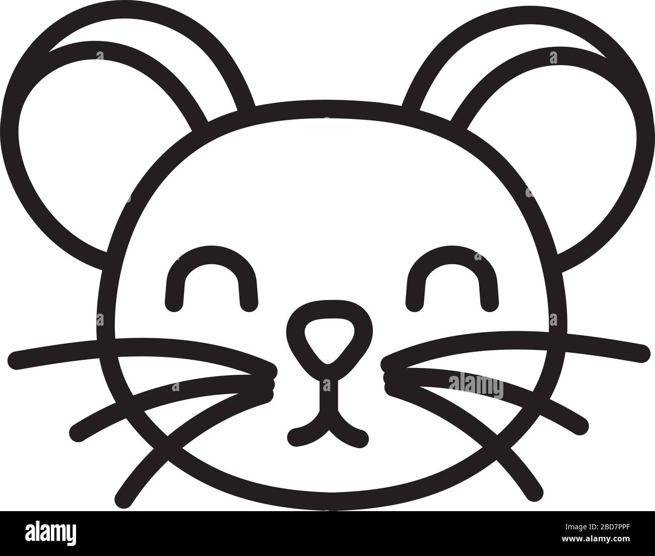 cute little mouse animal line style Stock Vector Image & Art - Alamy