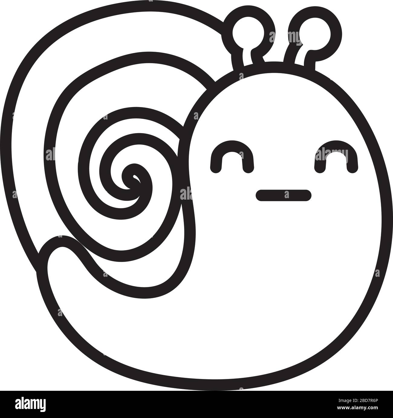 cute snail spring animal line style Stock Vector Image & Art - Alamy