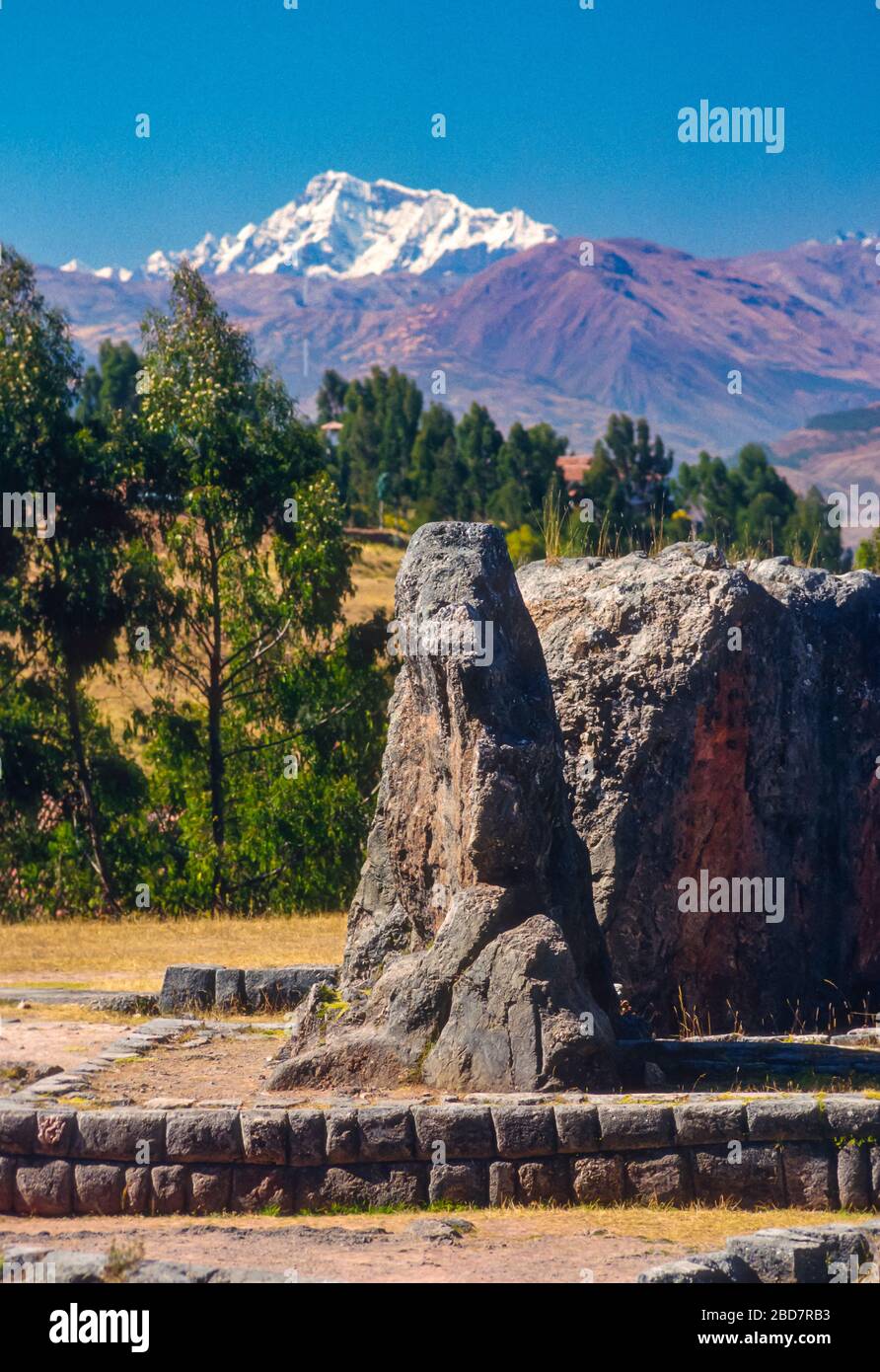 CUSCO, PERU - Qenko Incan ruin monolith, archeological site in Sacred ...