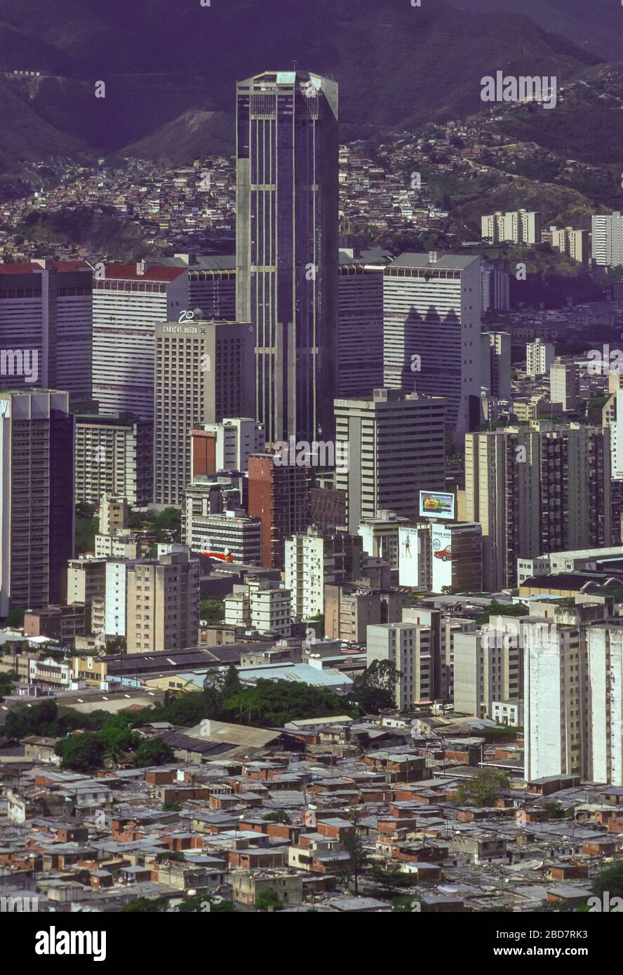 CARACAS, VENEZUELA - One of the Parque Central Towers rises above other ...