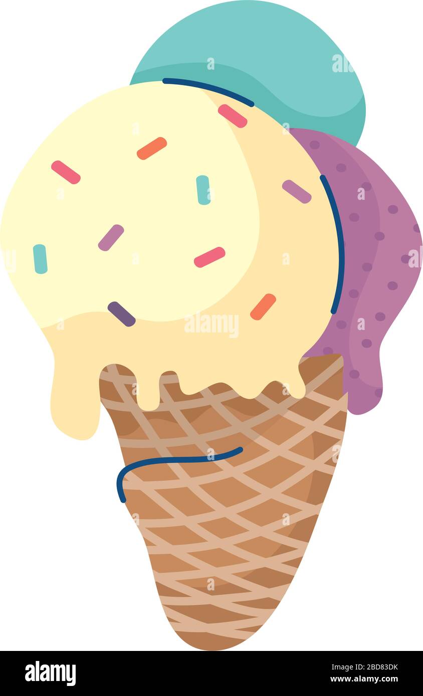 delicious ice cream hand draw style Stock Vector Image & Art - Alamy
