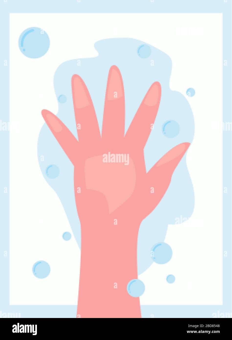 Hand washing with water and soap design, Hygiene wash health clean ...