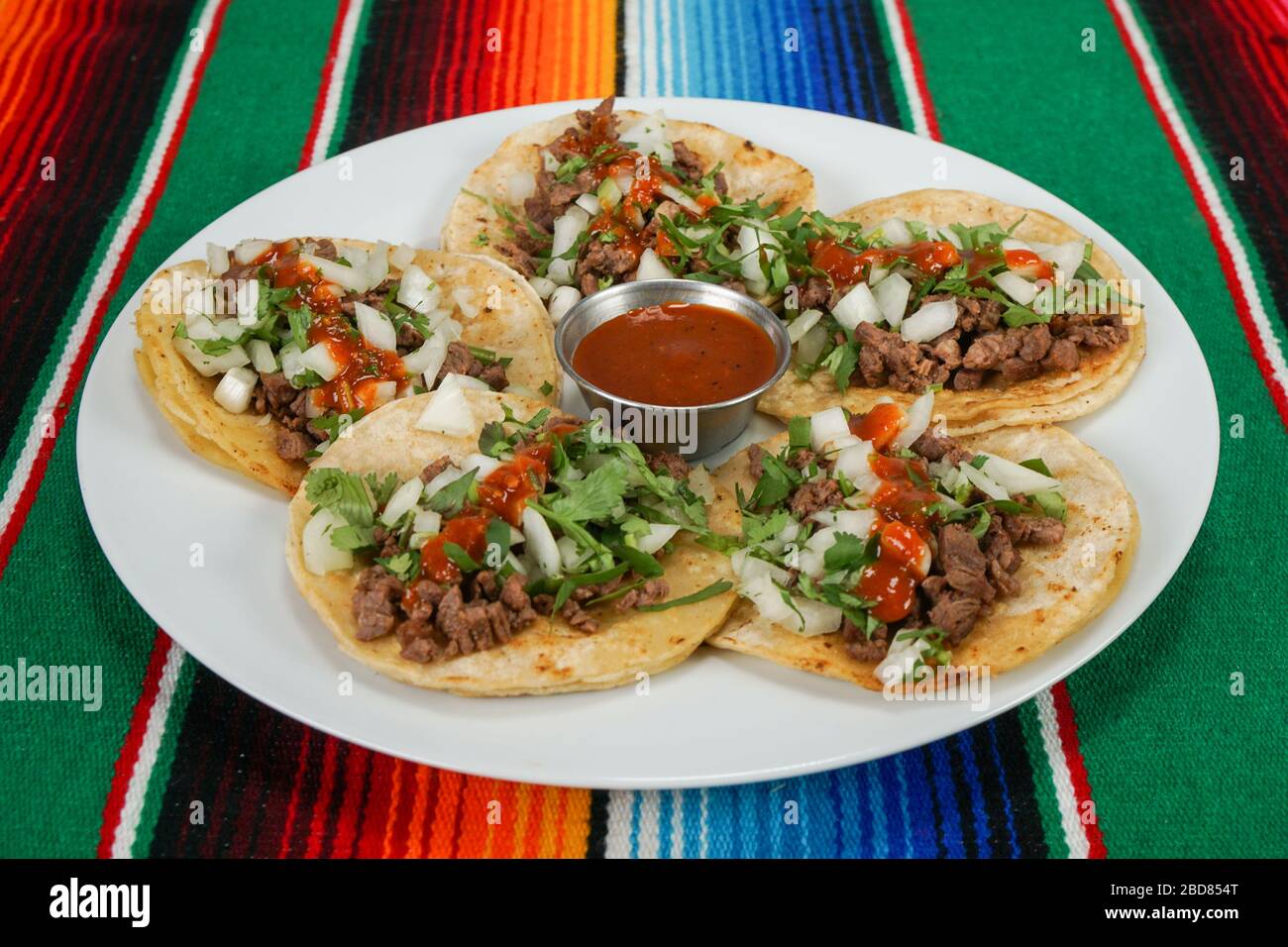 Carne Asada Taco Plate Carne Asada Tacos With Homemade Salsa Roja