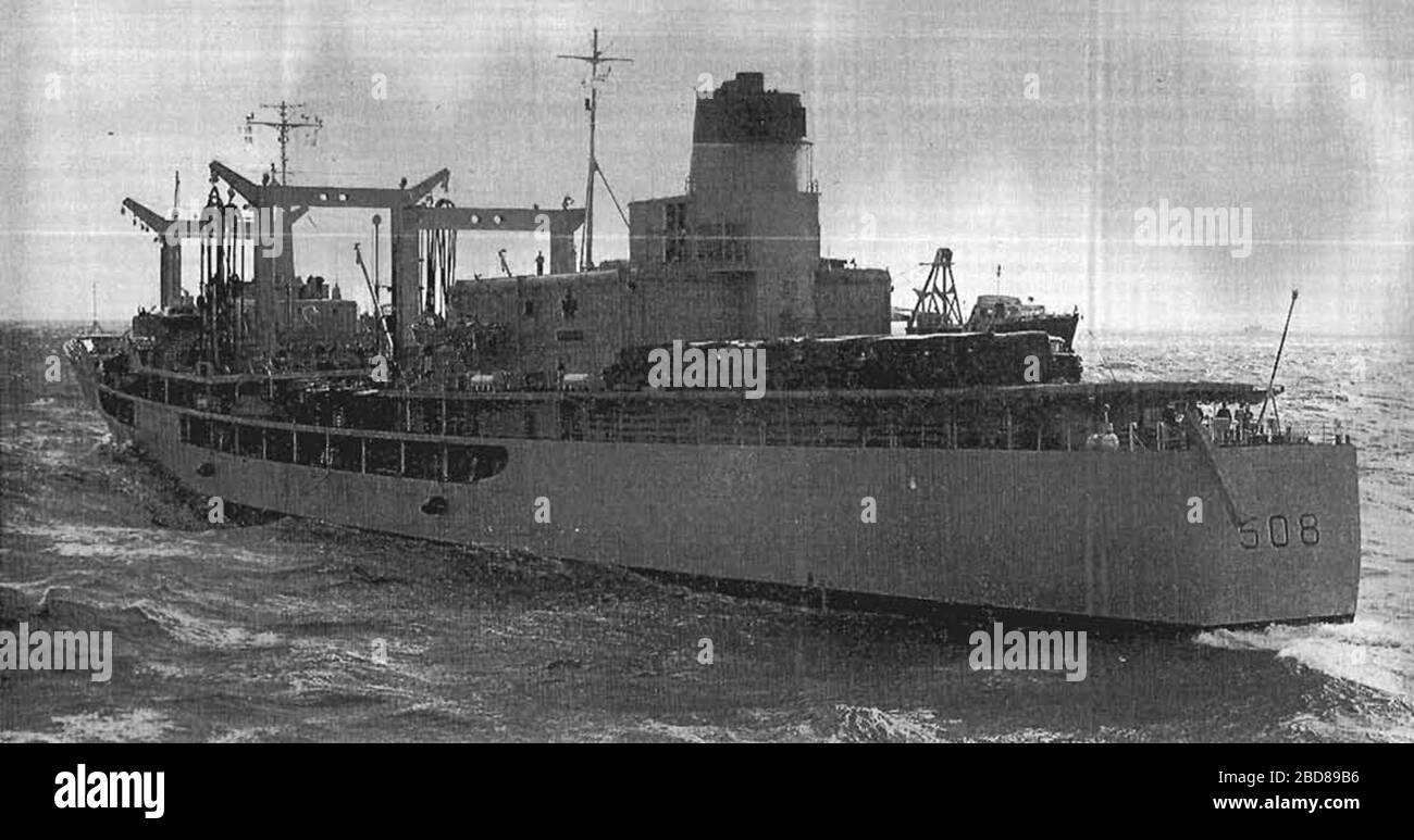 "English: The HMCS Provider (AOR 508) in 1964. Original caption: HMCS ...