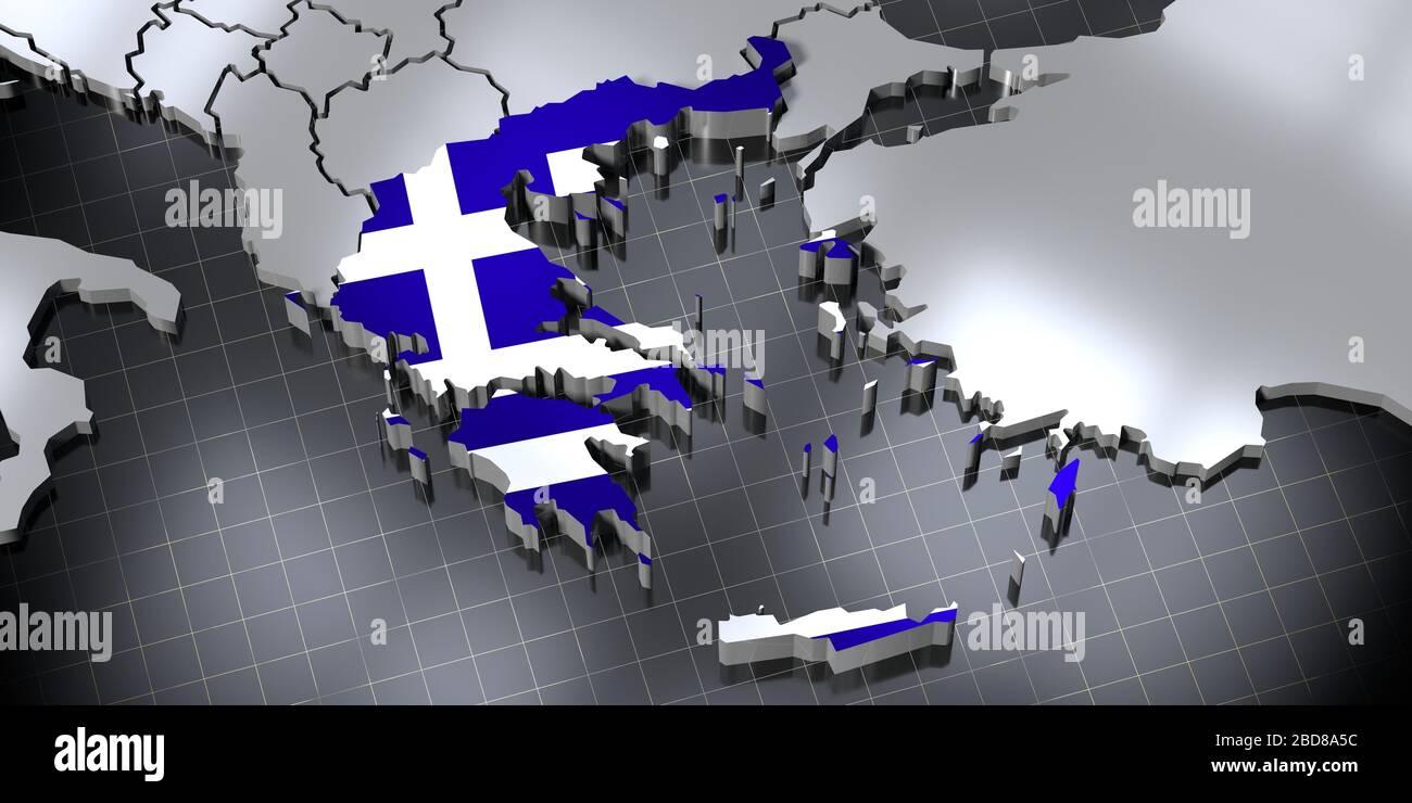 Greece outline silhouette map illustration hi-res stock photography and ...