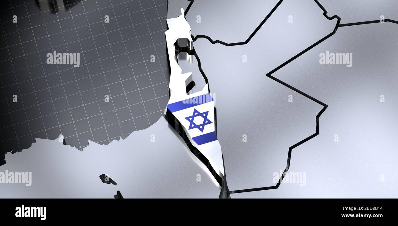 Simple outline map israel hi-res stock photography and images - Alamy