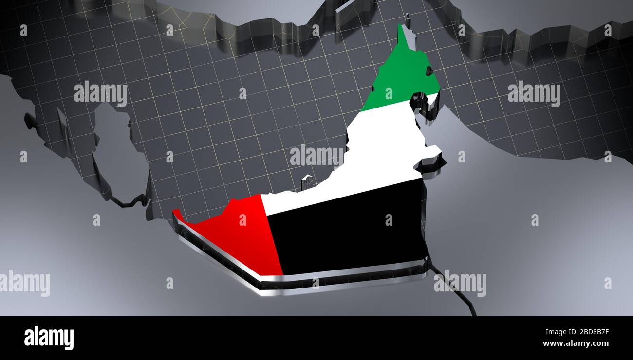 United arab emirates map outline hi-res stock photography and images ...