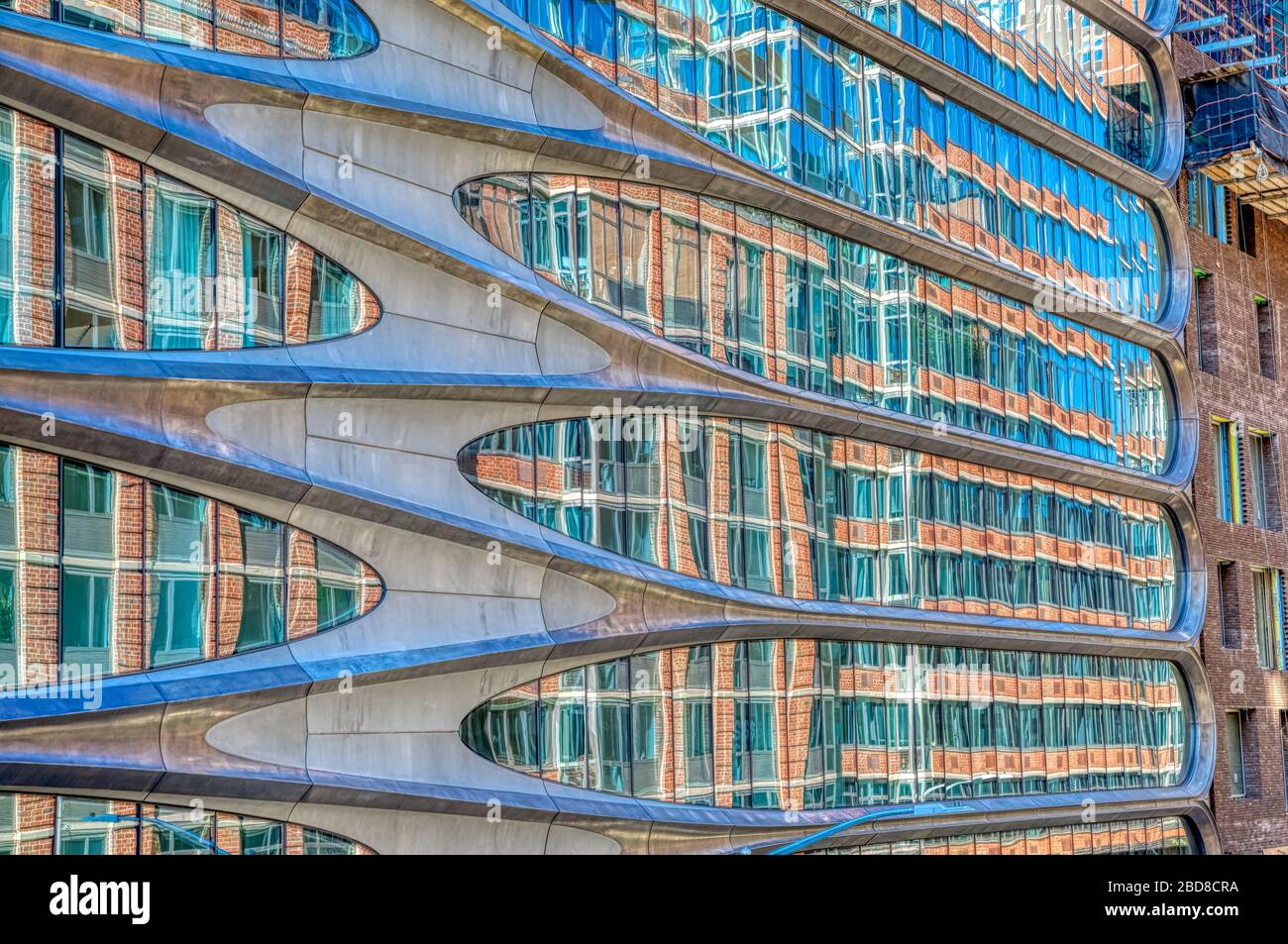 Zaha Hadid Building view from The High Line in New York Stock Photo - Alamy