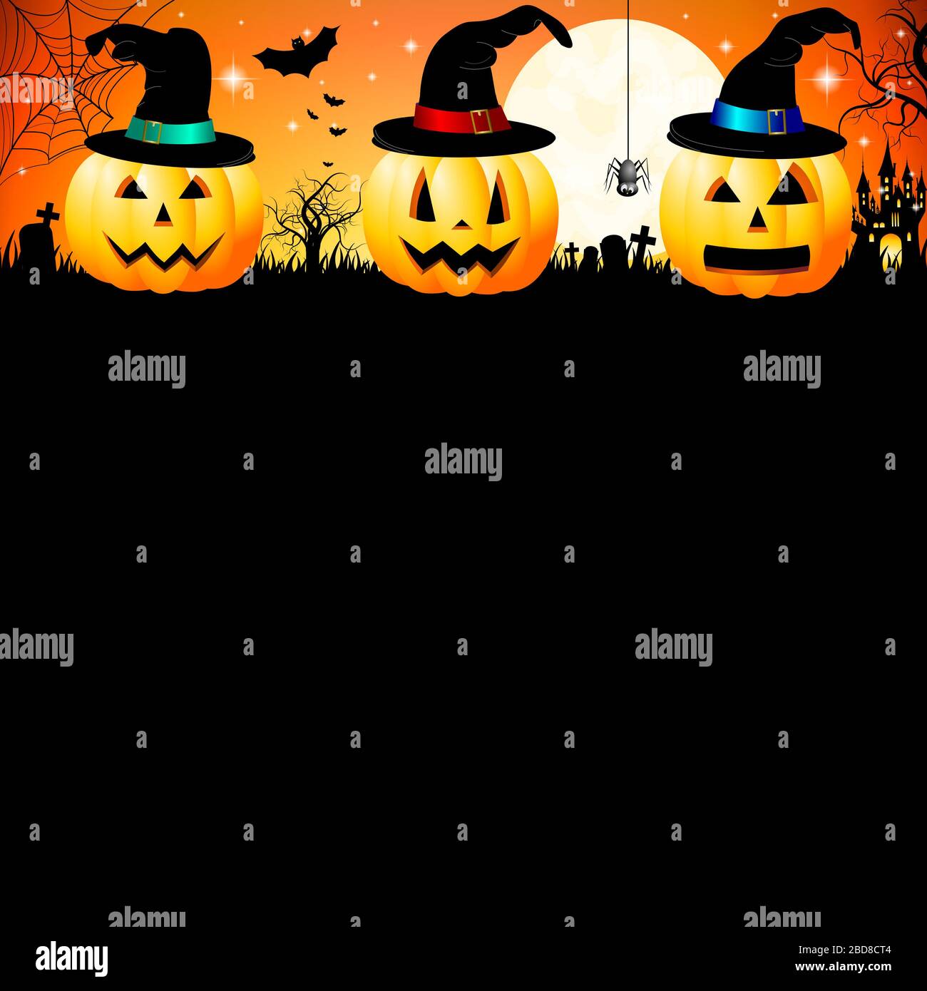 Halloween card template Stock Photo - Alamy