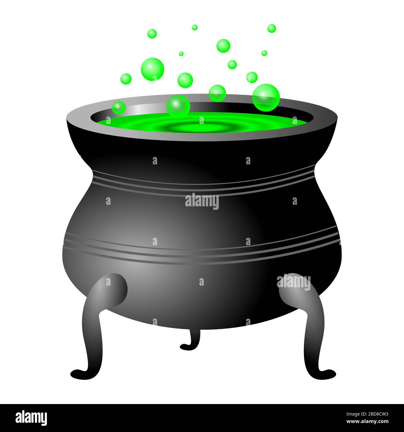 Halloween illustration - witch's soup Stock Photo - Alamy