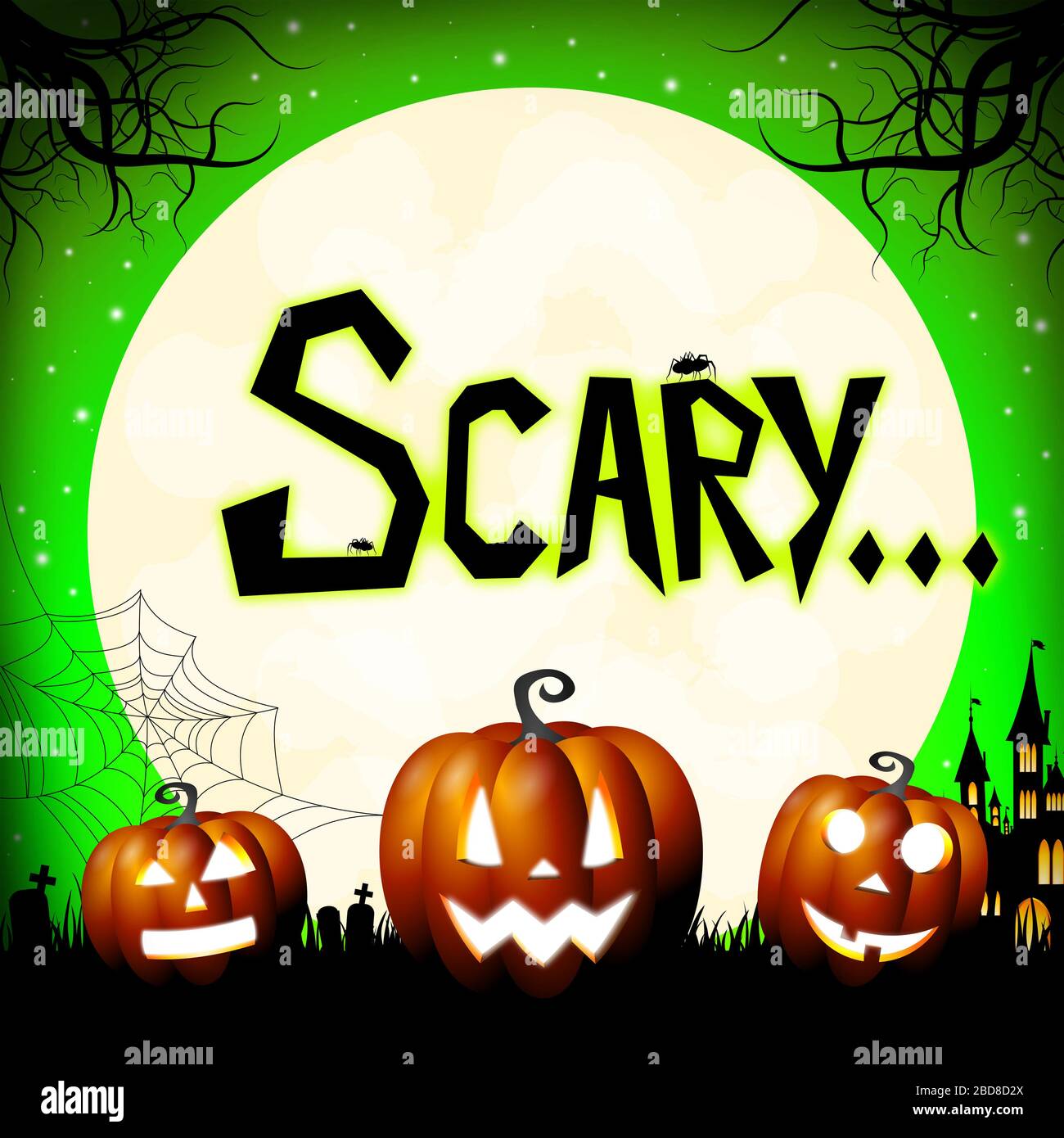 Halloween card - scary Stock Photo - Alamy