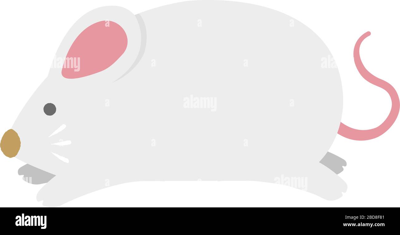 Running mouse illustration for New year greeting card Stock Vector ...