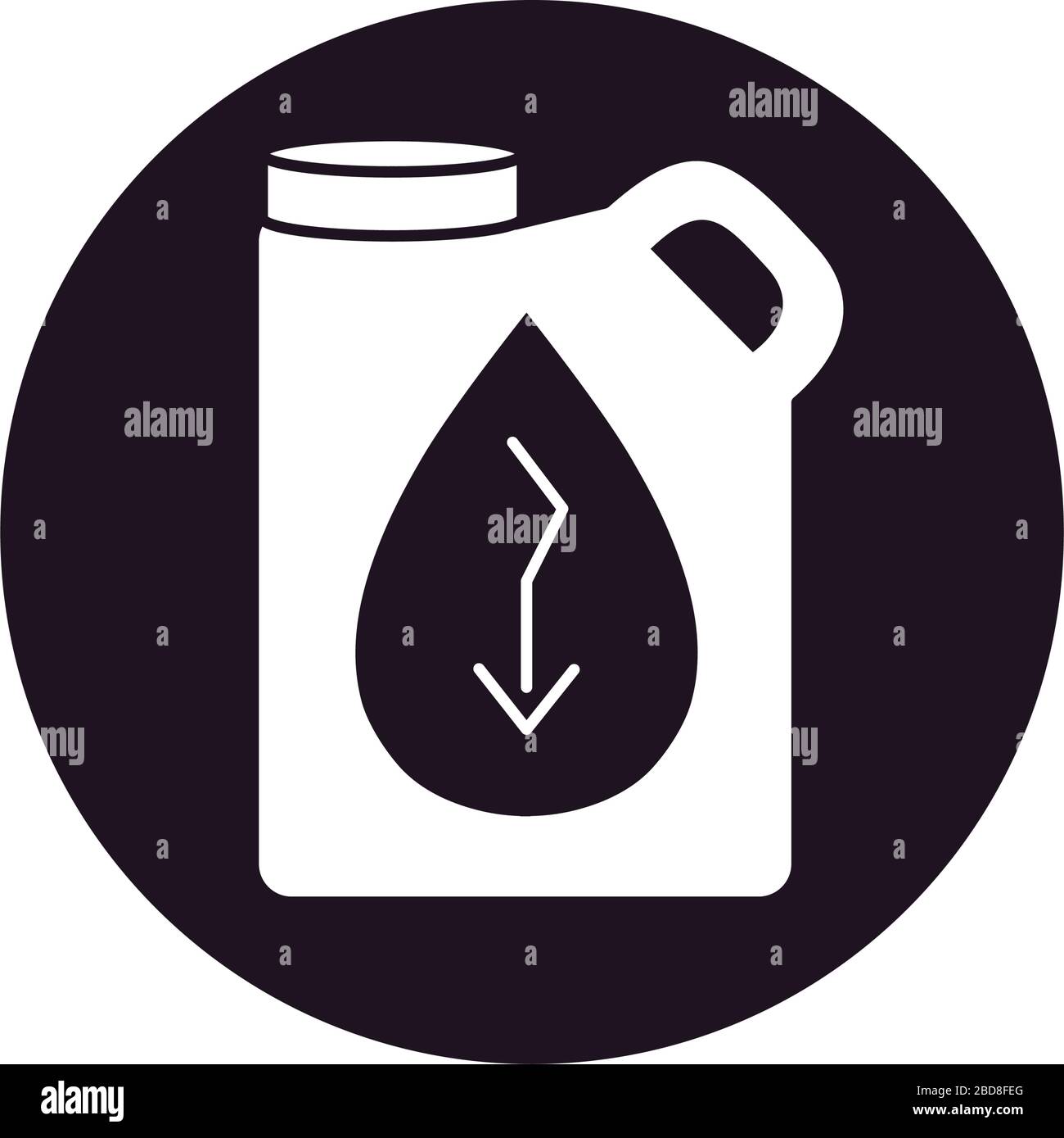 oil crash concept, oil gallon icon over white background, silhouette style, vector illustration ...