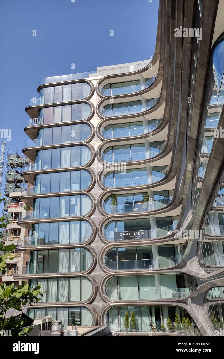 Zaha Hadid Building view from The High Line in New York Stock Photo - Alamy