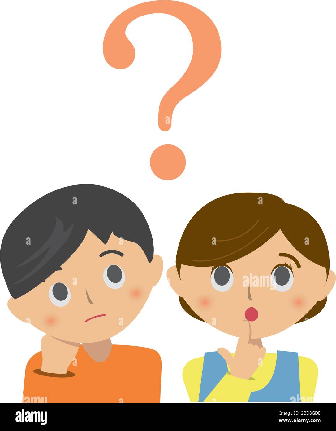 Woman question mark illustration Stock Vector Images - Alamy