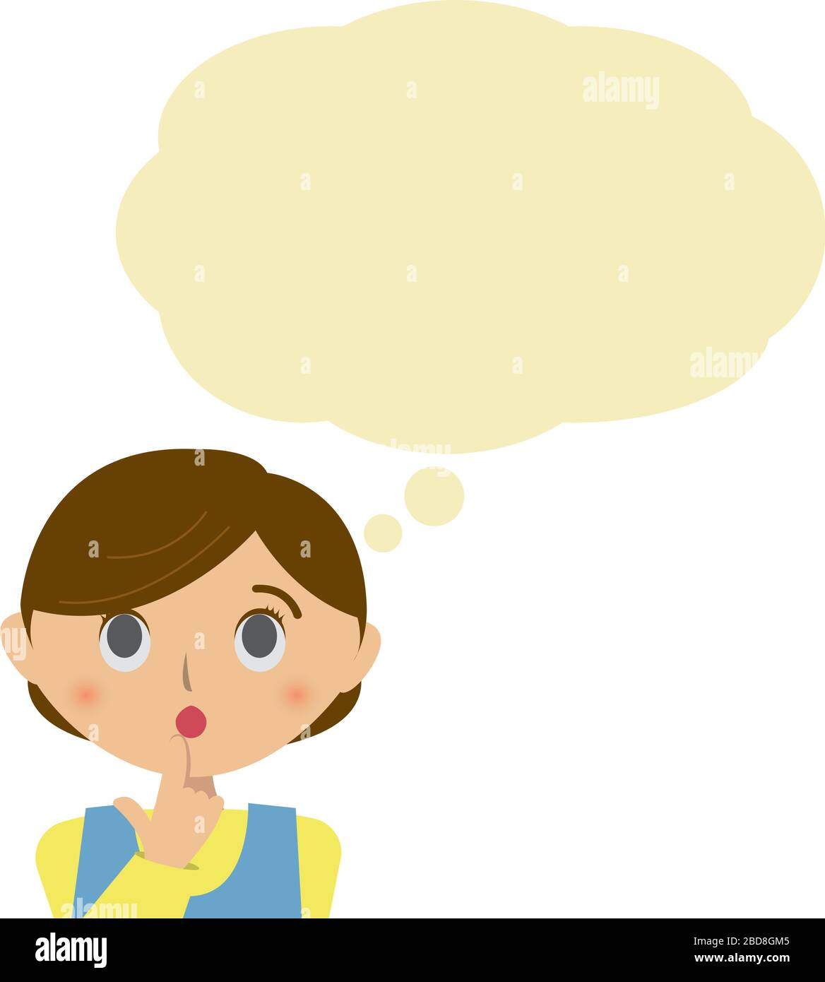 Wondering girl Stock Vector Images - Alamy
