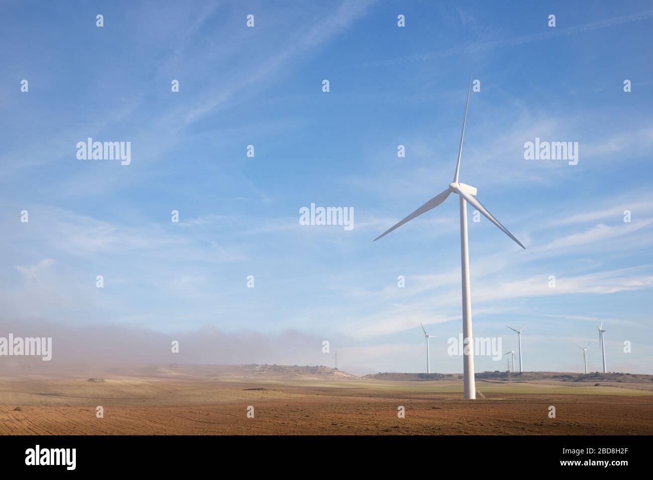 Wind turbines for sustainable electric energy production in Spain Stock ...