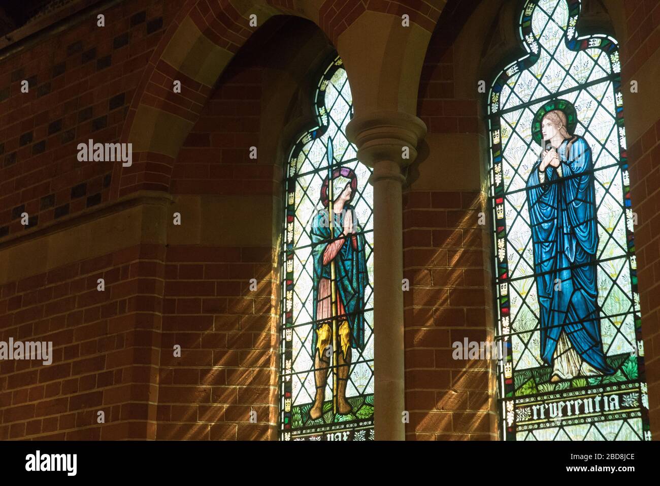 Lights streaming through stained glass windows Stock Photo - Alamy