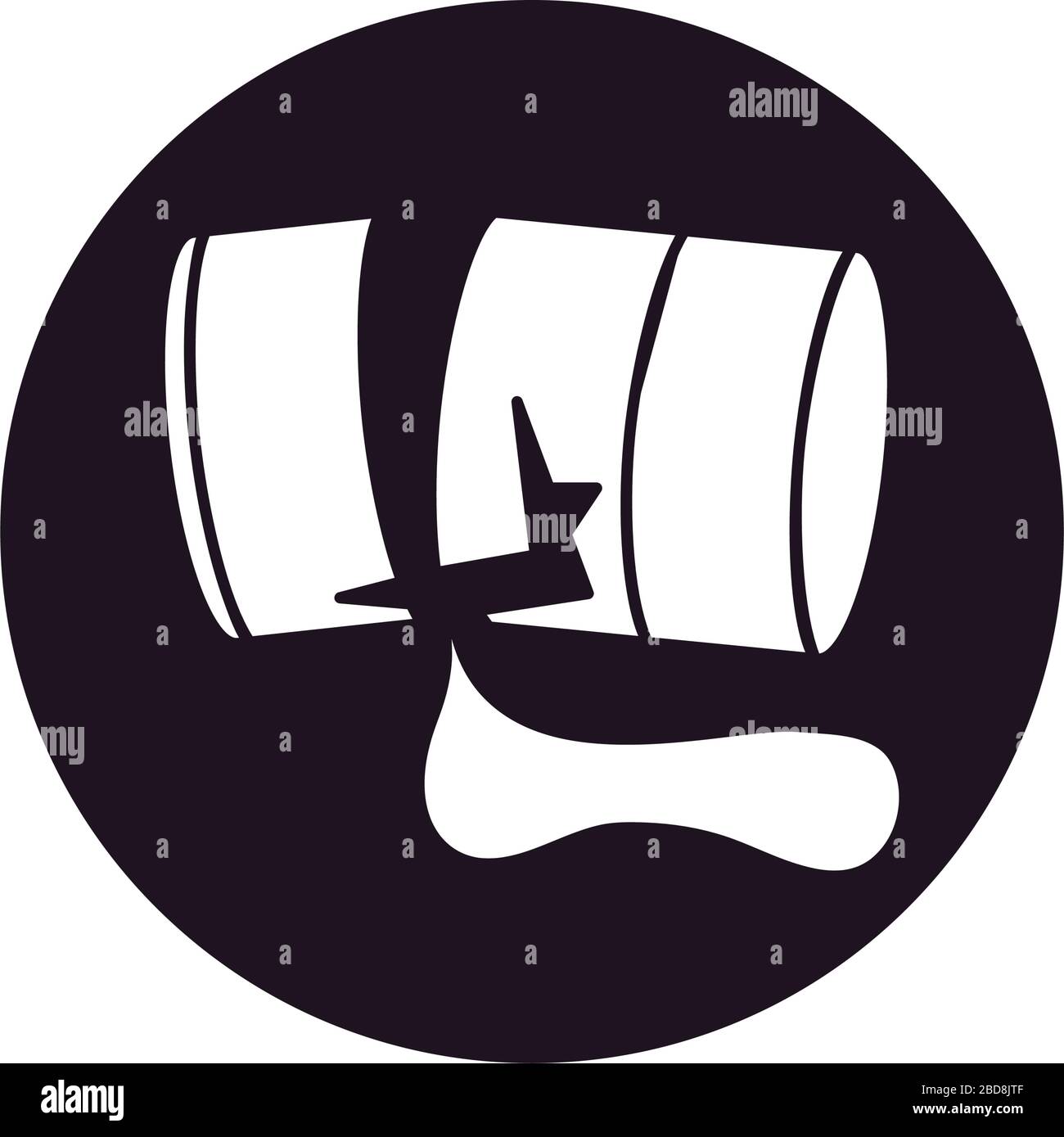 oil crash concept, spilled oil barrel broken icon over white background ...