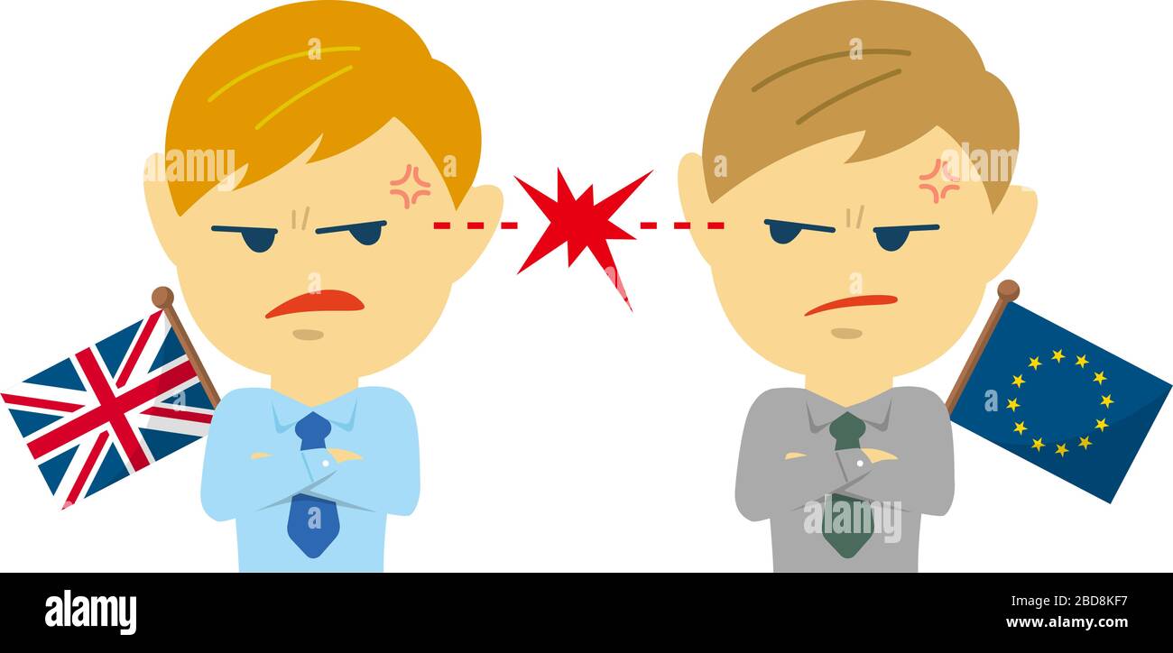 Political conflict between nations. Vector flat illustration (male ...