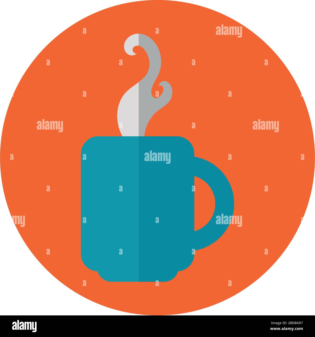 coffee cup drink block and flat style Stock Vector Image & Art - Alamy