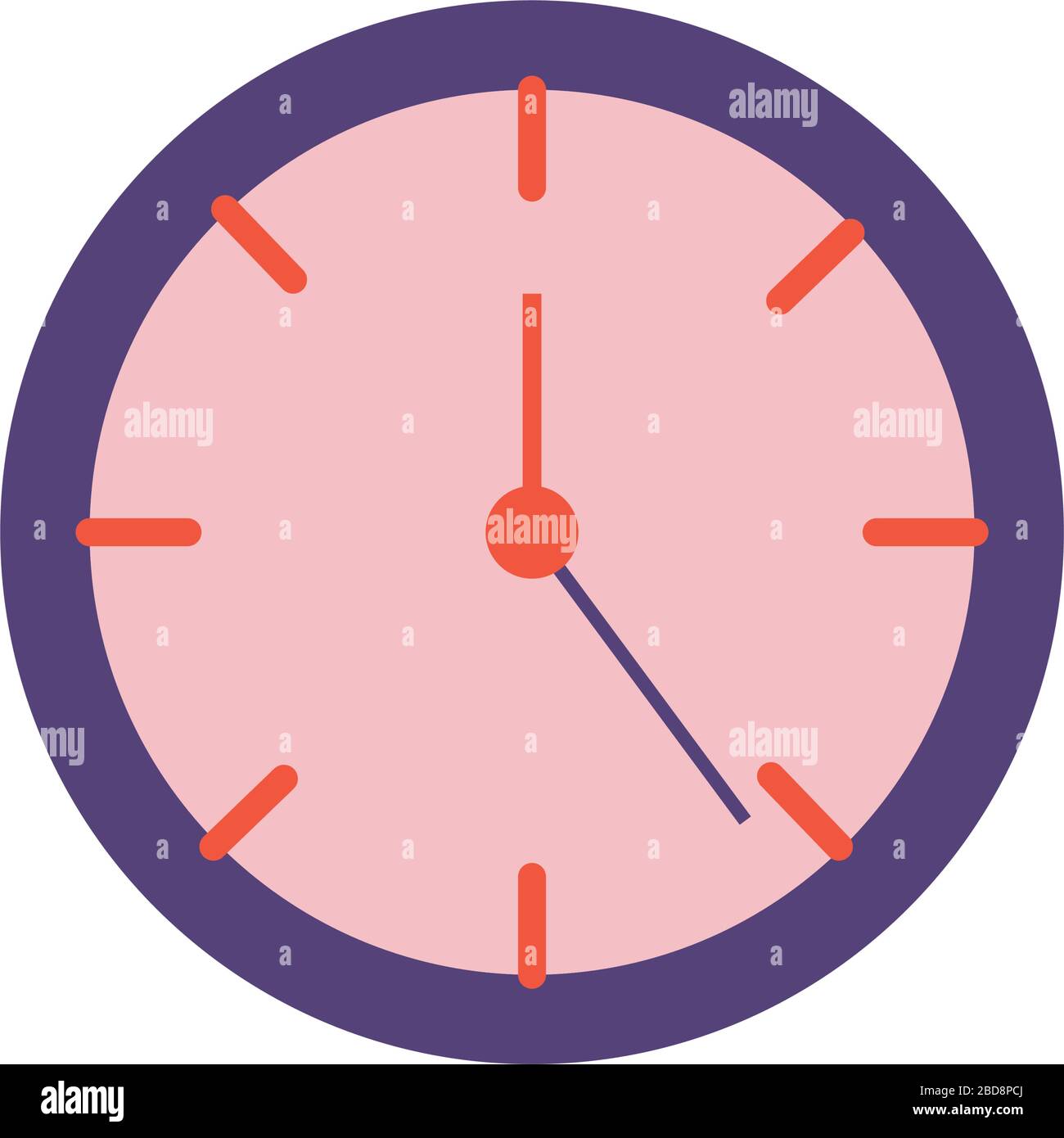time clock flat style Stock Vector Image & Art - Alamy