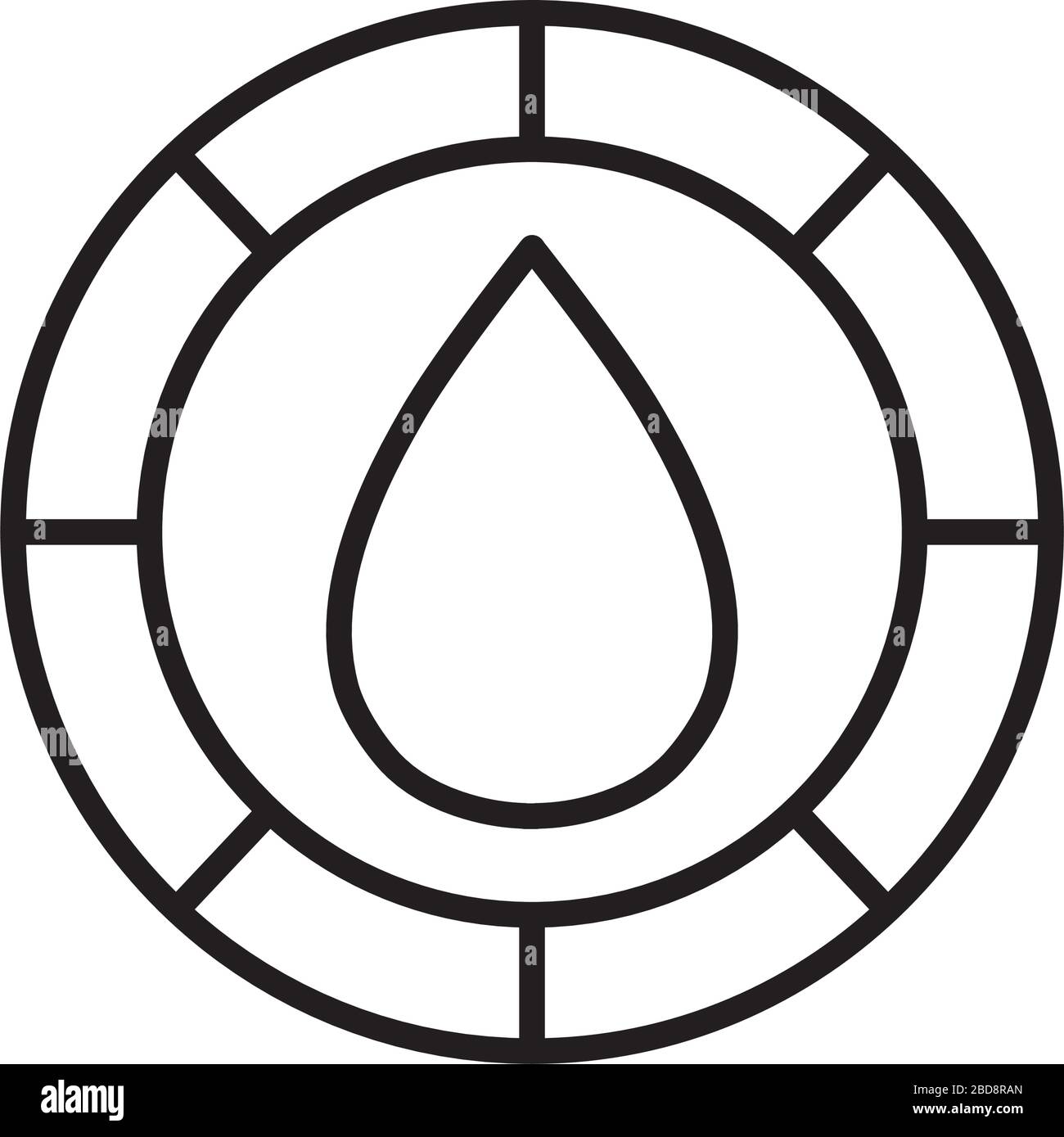oil crash concept, circular frame with oil drop icon over white ...