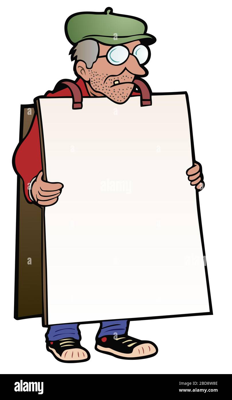 Man with sandwich board High Resolution Stock Photography and Images ...