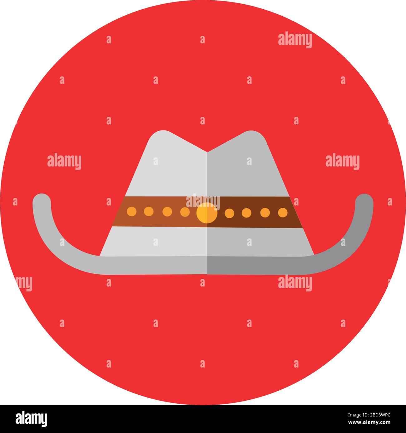 hat cowboy american block and flat style Stock Vector Image & Art - Alamy