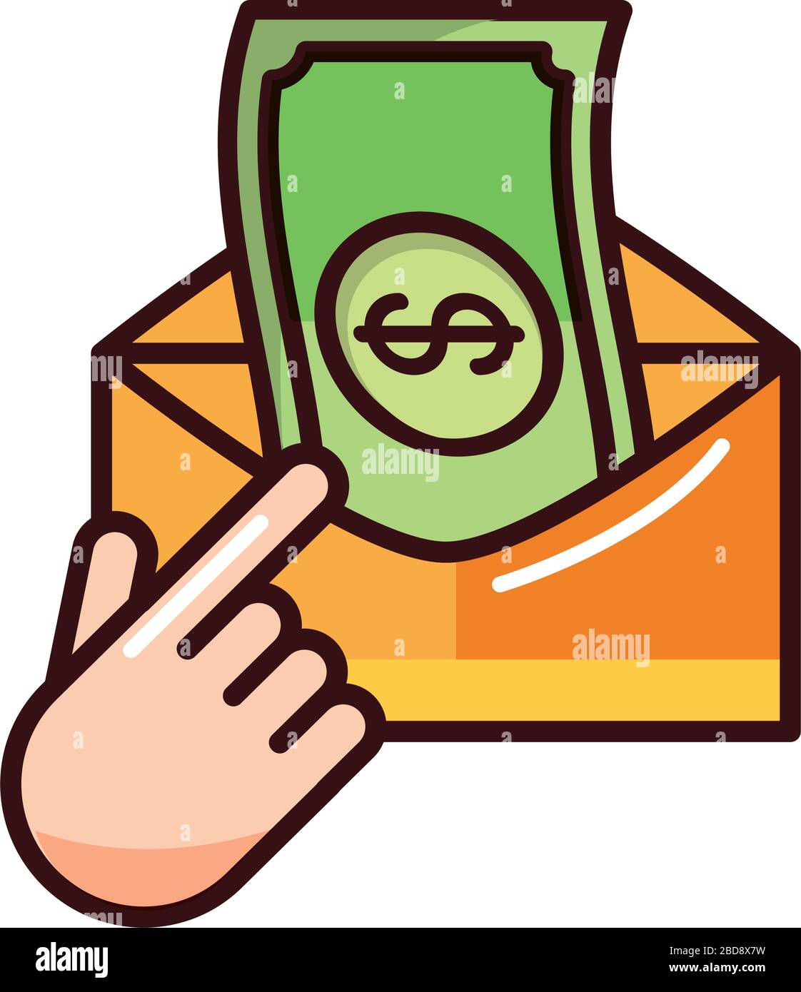 send money click shopping or payment mobile banking vector illustration ...