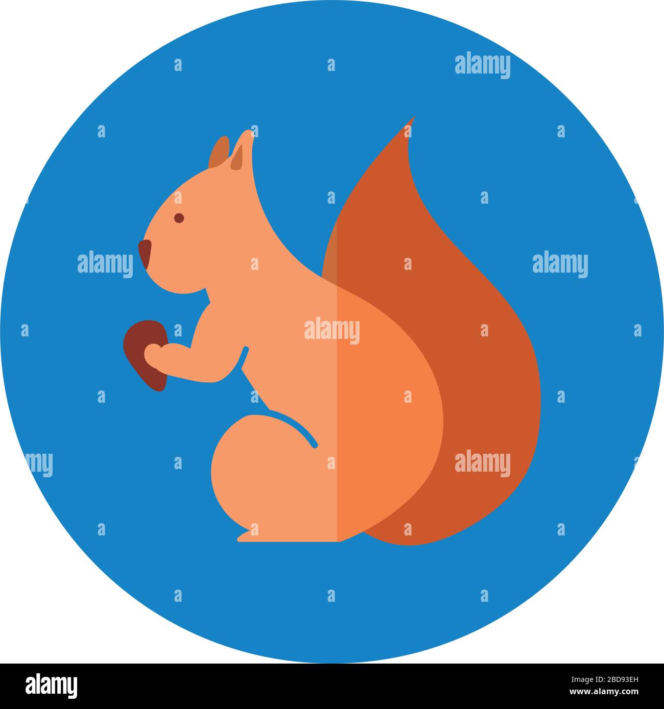 Cute Chipmunk Block And Flat Style Stock Vector Image And Art Alamy