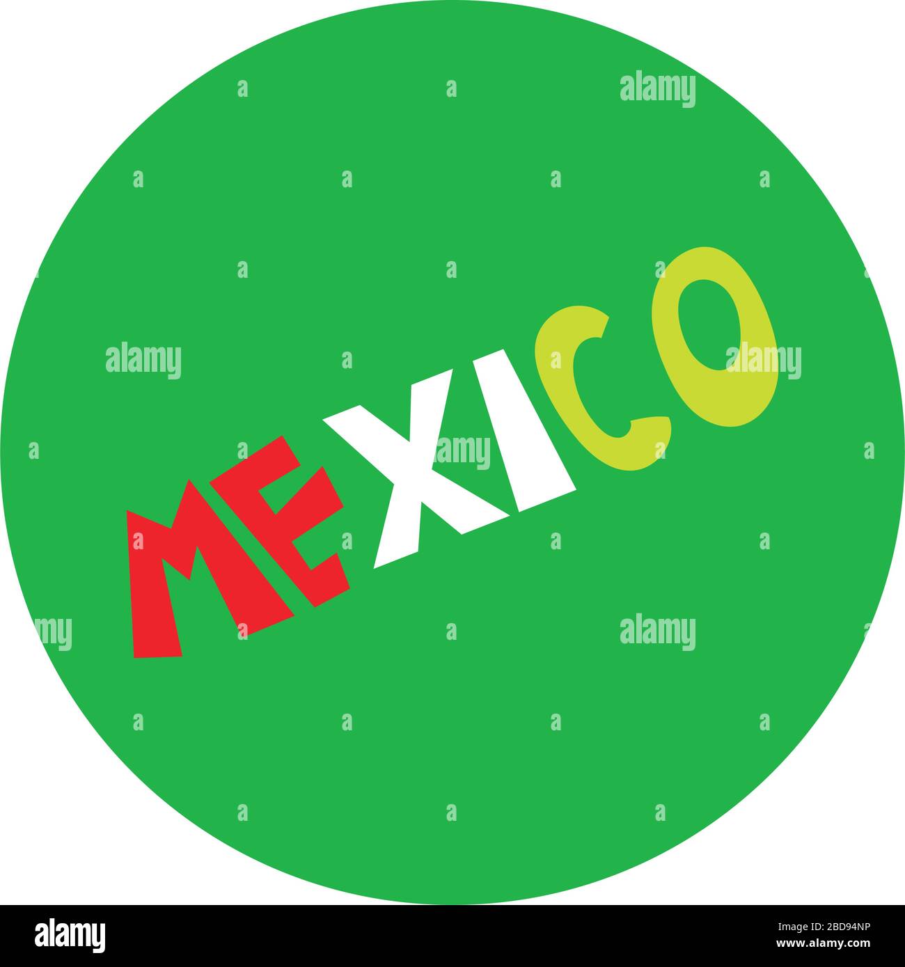 mexico word block and flat style Stock Vector Image & Art - Alamy