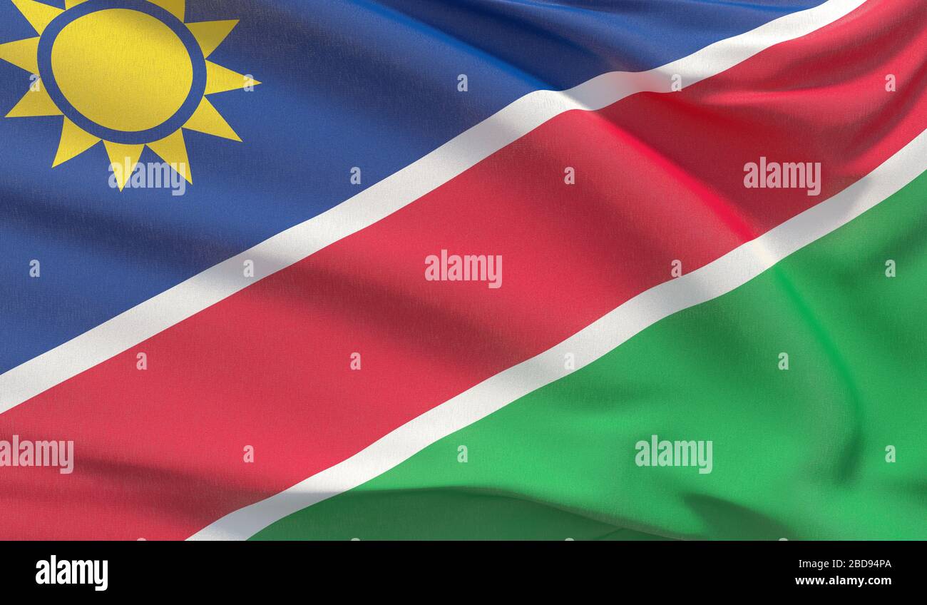 Flag namibia waving highly detailed hi-res stock photography and images ...
