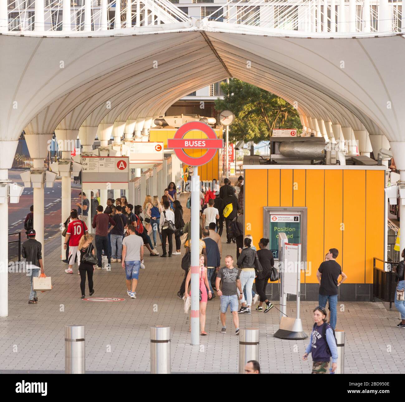 Stratford Bus Station terminus Stock Photo - Alamy