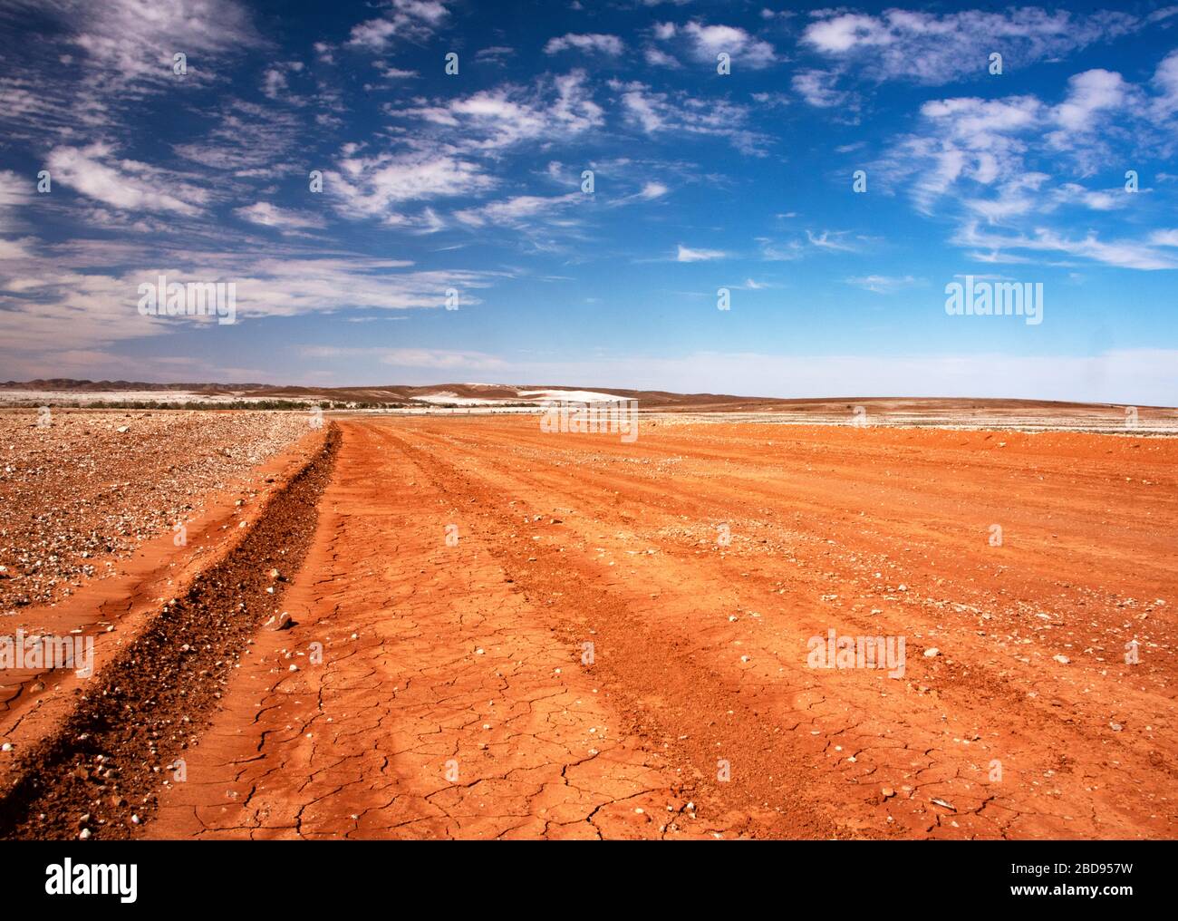 Red roads of remote Australia. Milparinka, NSW, Australia Stock Photo ...