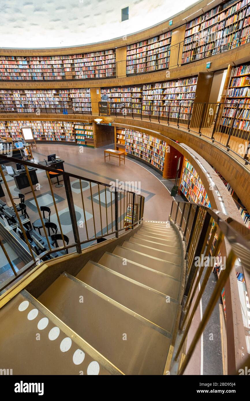 The Stockholm Public Library aka Stockholms stadsbibliotek in Stockholm ...